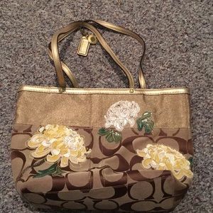 Coach | Bags | Coach Small Tote With Embellished Flowers | Poshmark